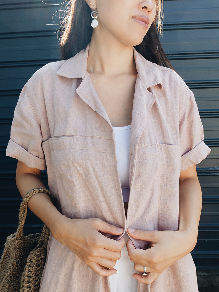 Fabric doggie bag IL019 All-purpose Shadow Grey Softened - 100% Linen ...