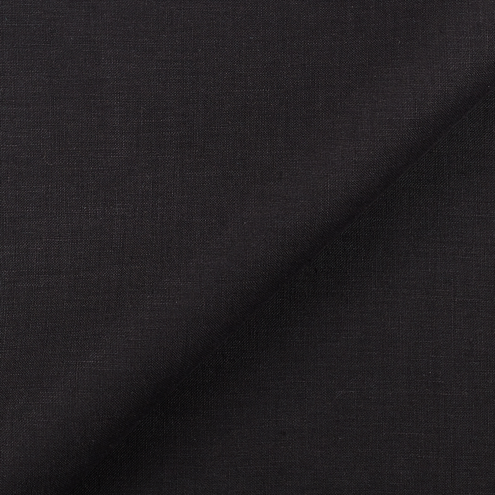 Fabric 1C64 100% Linen fabric BLACK Softened