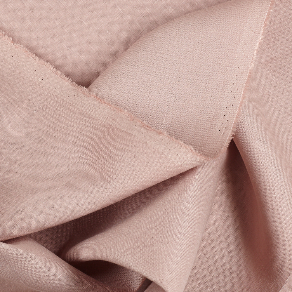 Fabric 1C64 Luxury 100% Linen Fabric Shadow Grey Softened