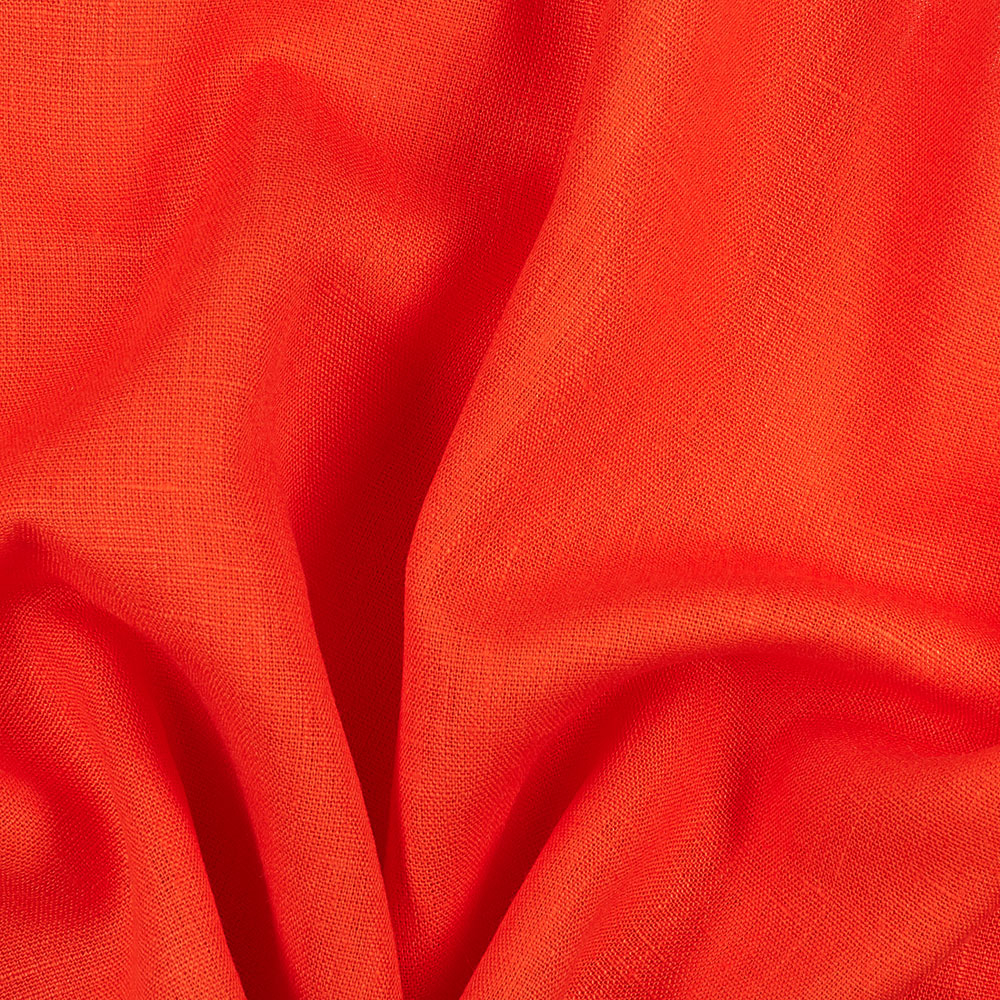 Fabric 4C22 100% Linen fabric CORAL Softened