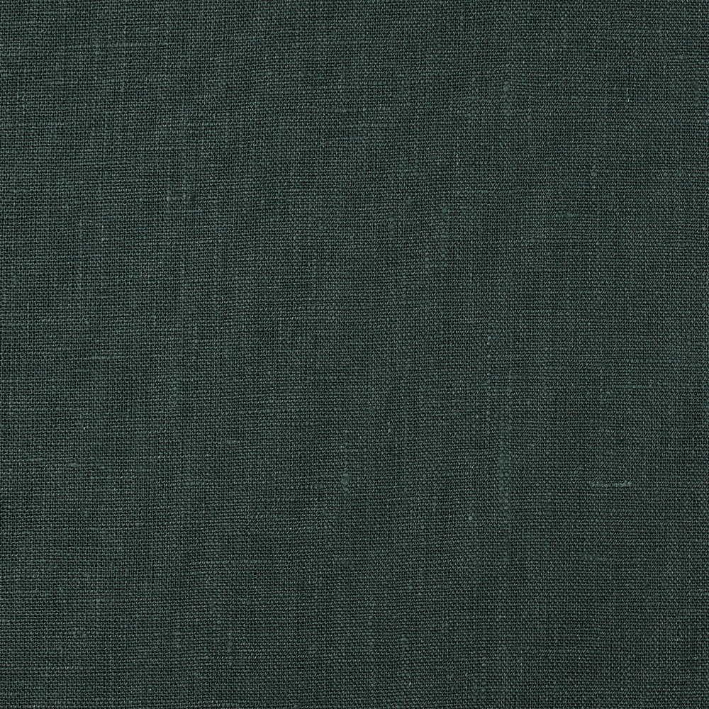 Fabric 4C22 Rustic 100% Linen Fabric Emerald Softened