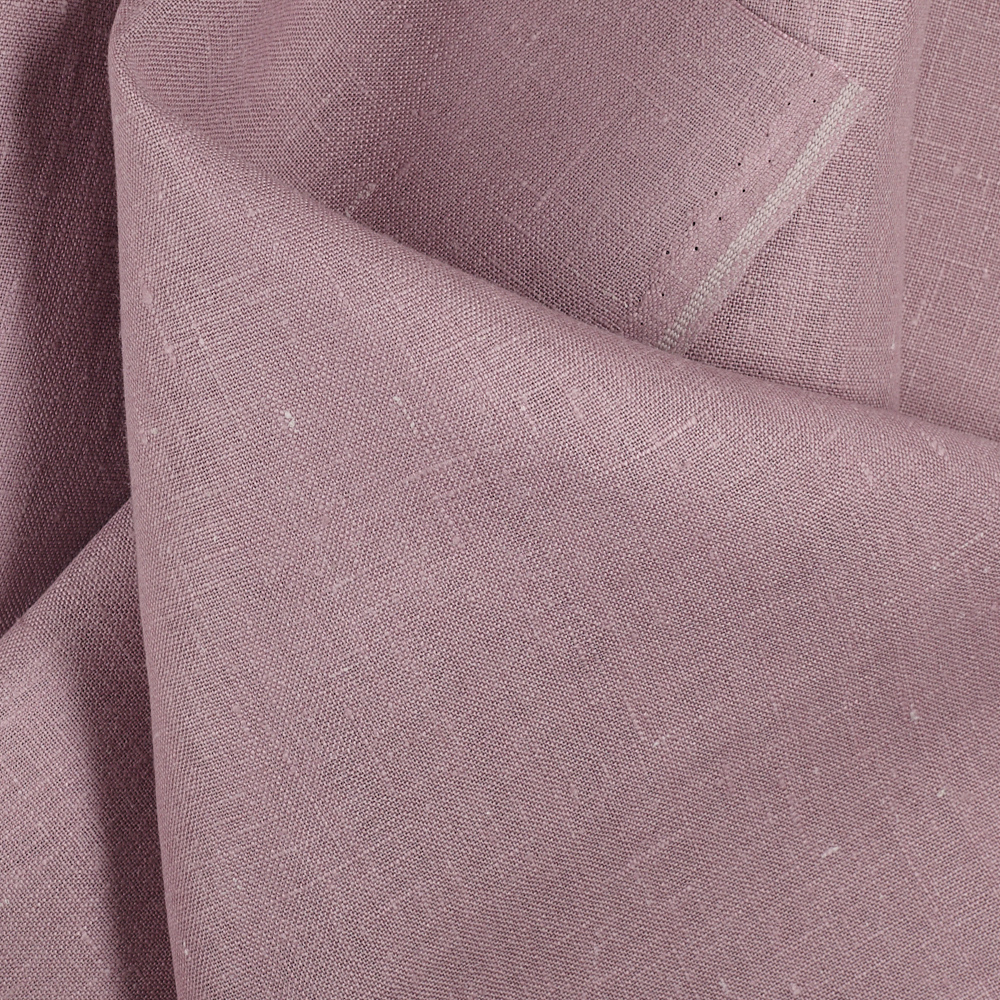 Fabric 4C22 100% Linen fabric MAUVE Softened