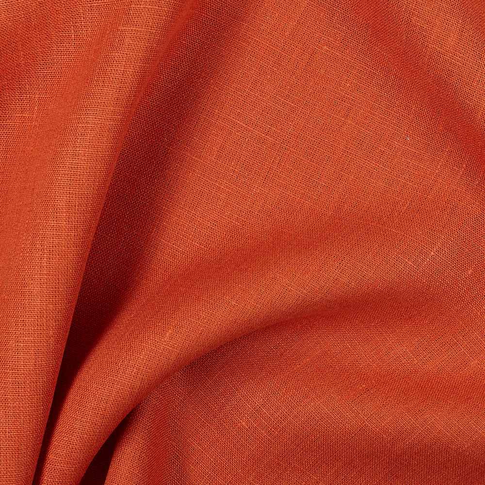 Fabric 4C22 100% Linen fabric MECCA ORANGE Softened