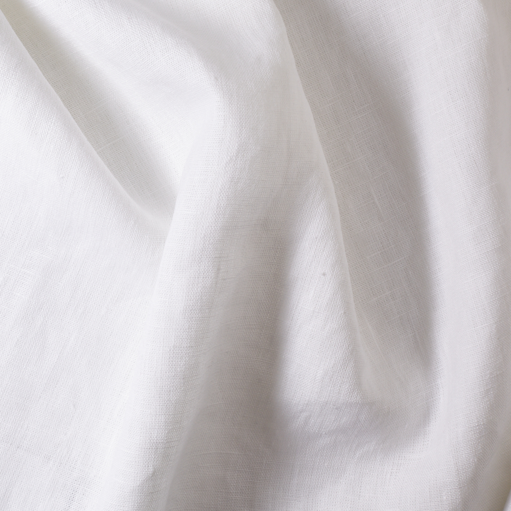 Fabric 4C22 Rustic 100% Linen Fabric Optic White Fs Premier Finish