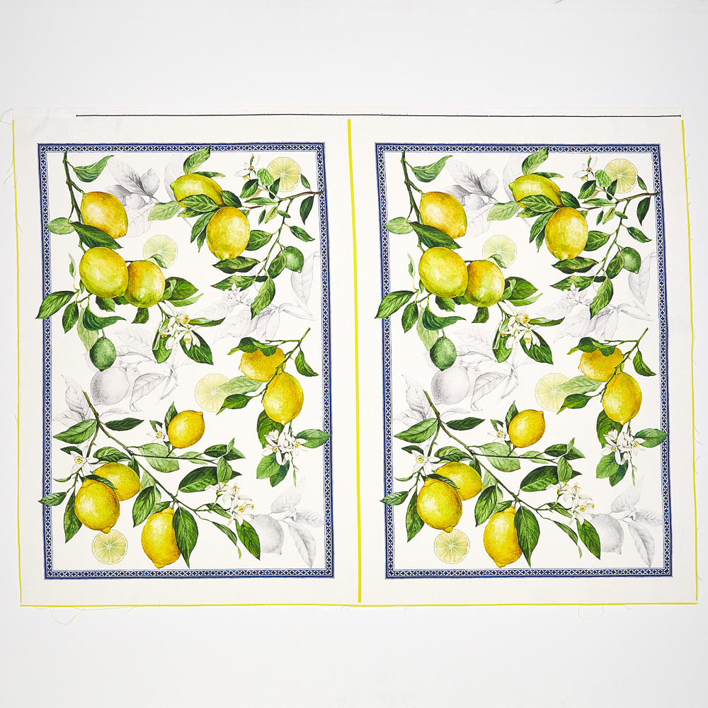 Fabrics-store.com: Farmers Lemon - 2 Tea Towels