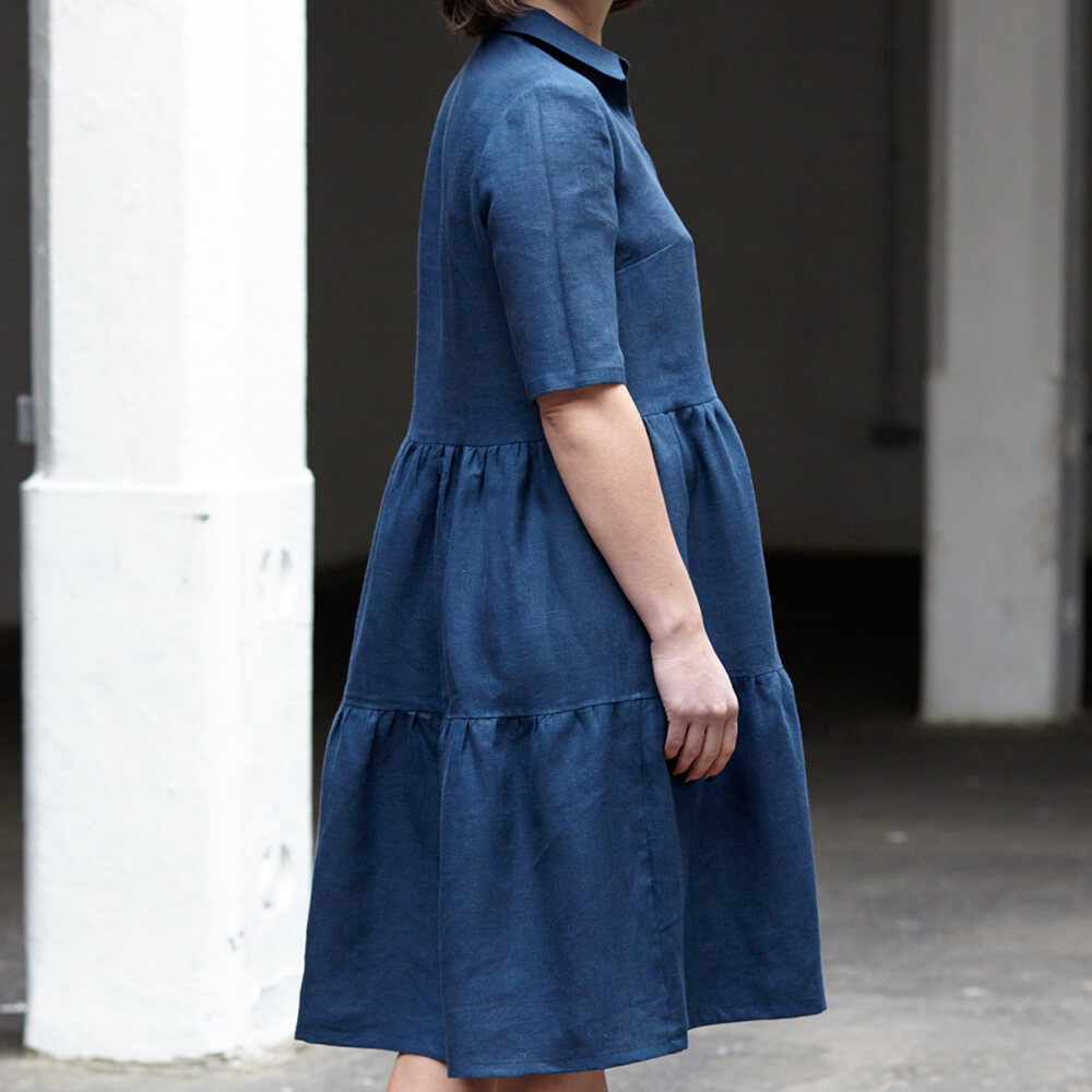 Fabrics-store.com: Avery Tiered Shirt Dress, Type - PDF