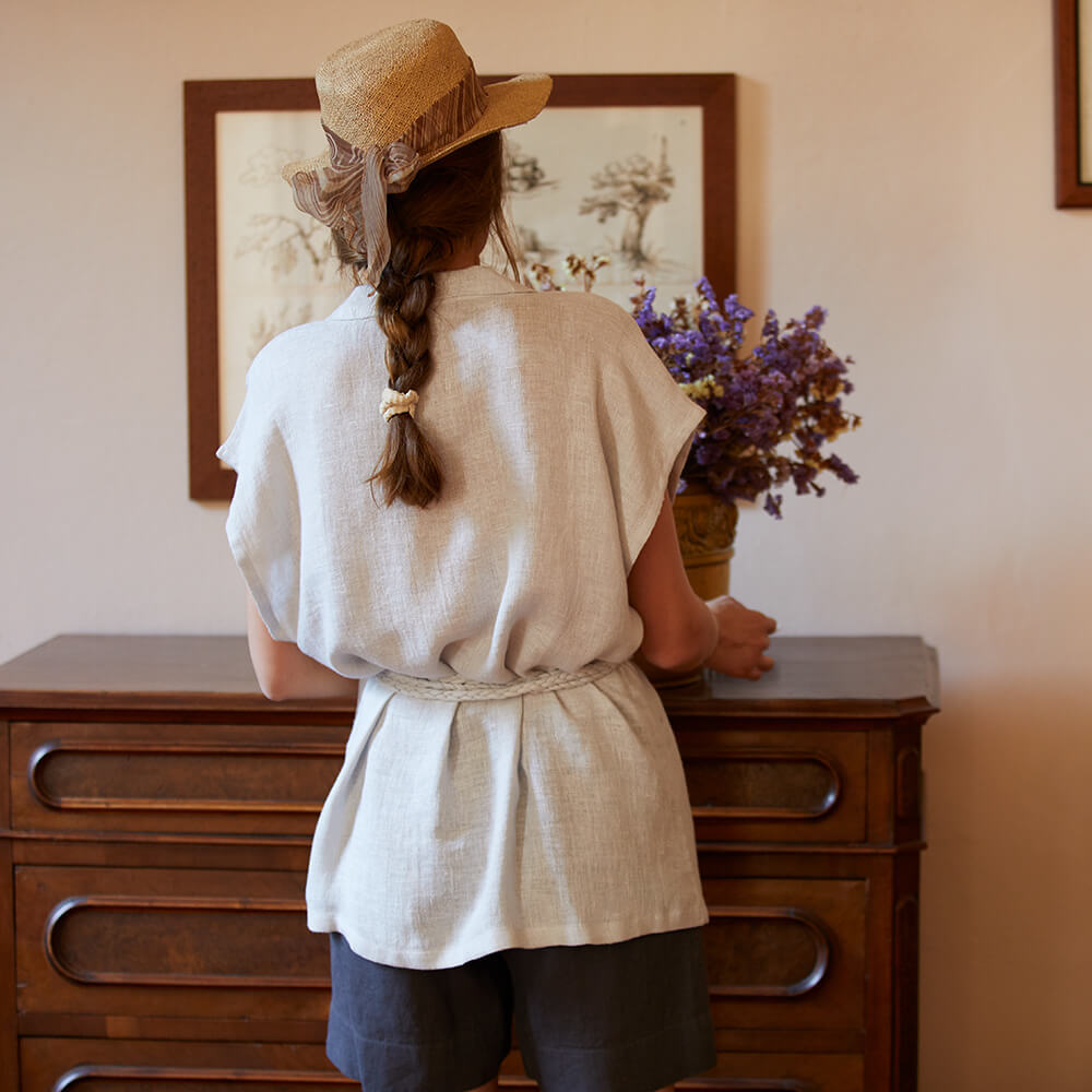 Fabrics-store.com: Abbey — Linen Wraps, Cardigans, Pants, Capris and ...