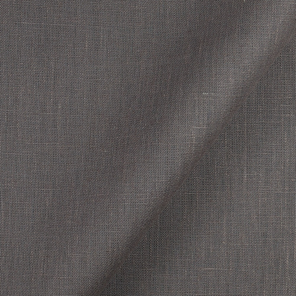 Fabric 4C22 Rustic 100% Linen Fabric Asphalt Softened
