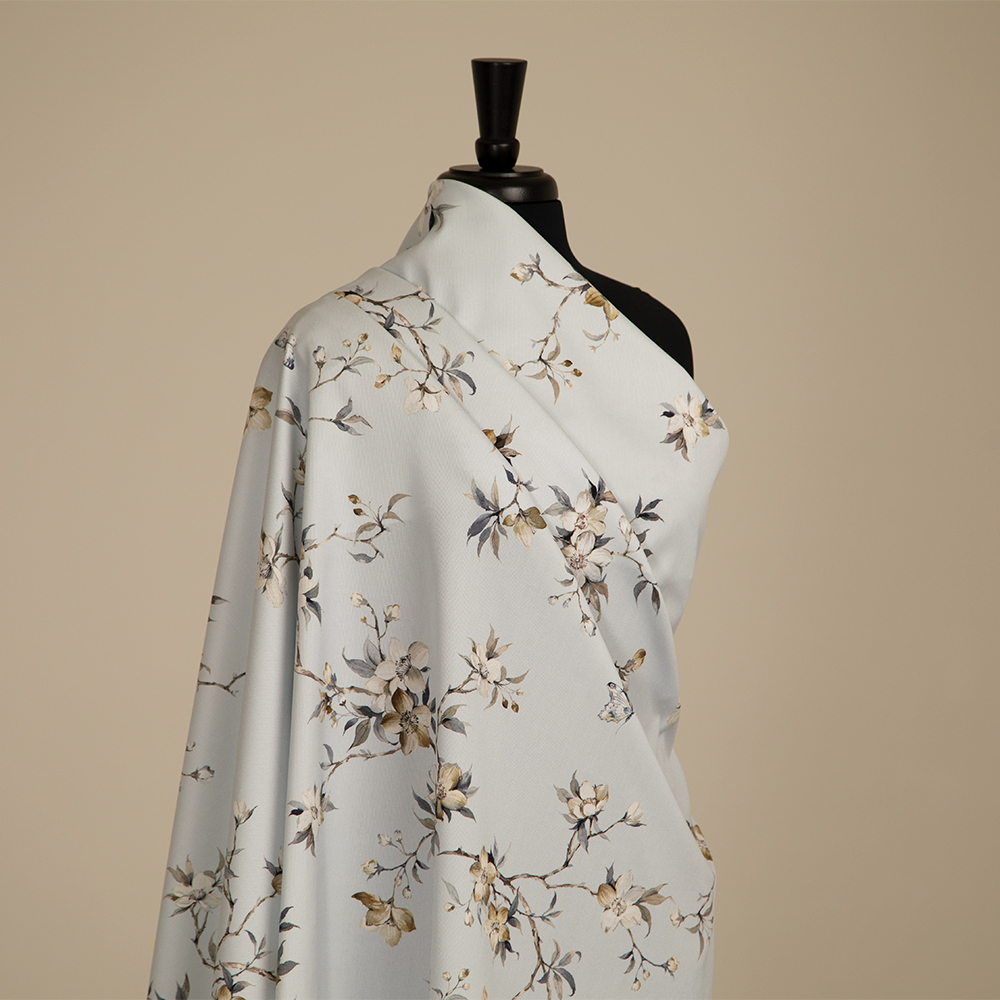 Fabric doggie bag IC023 Faille Melinda Soft Blue / Mlt Softened - 100% Cotton - Light (4.4 oz/yd 2 )