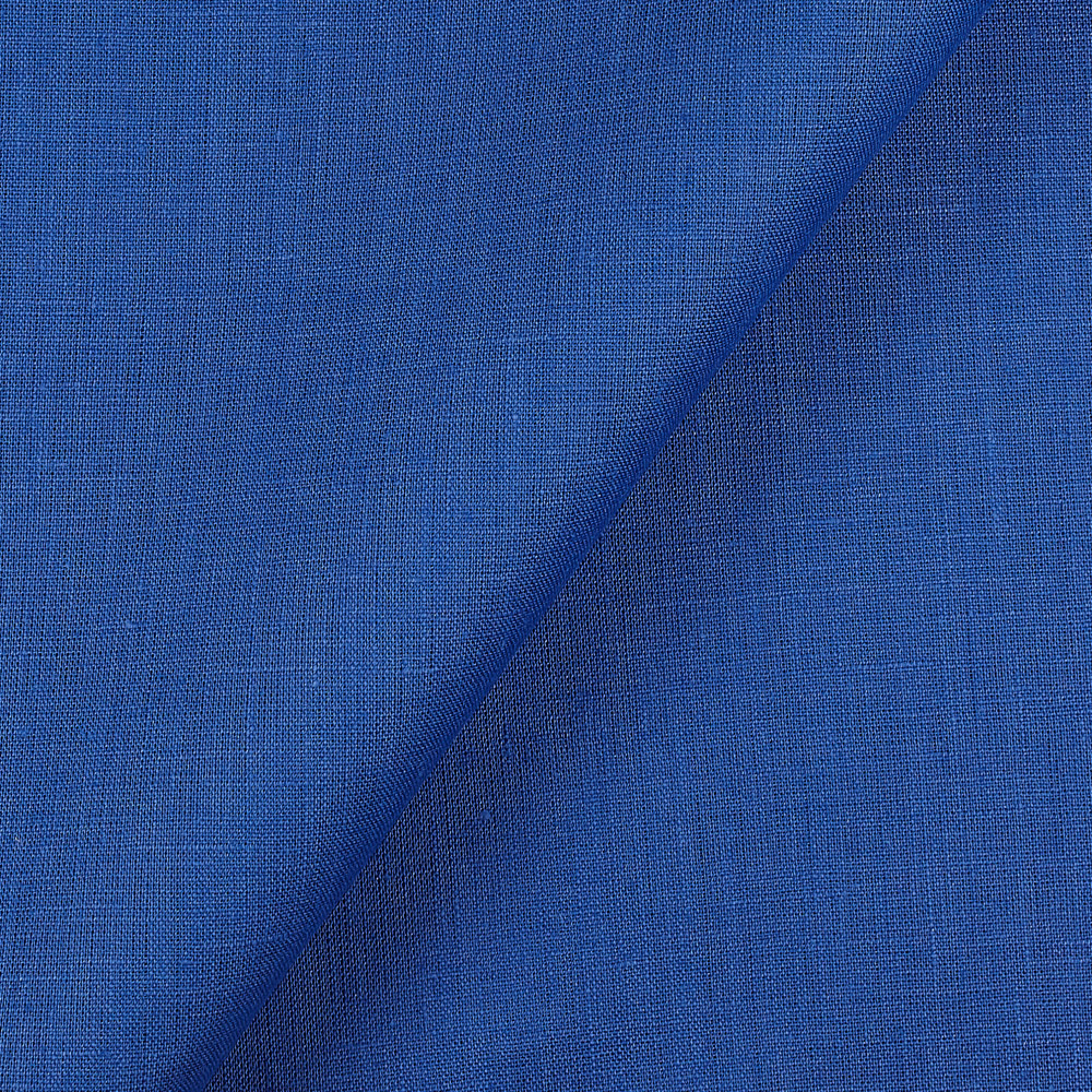 Fabric IL019 100% Linen fabric BRIGHT COBALT Softened