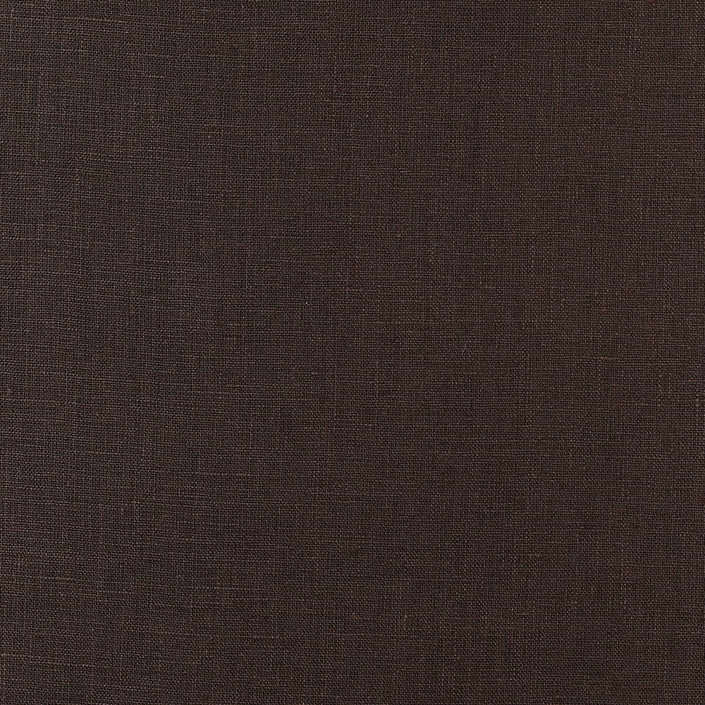 Fabric IL019 All-purpose 100% Linen Fabric Chocolate Softened