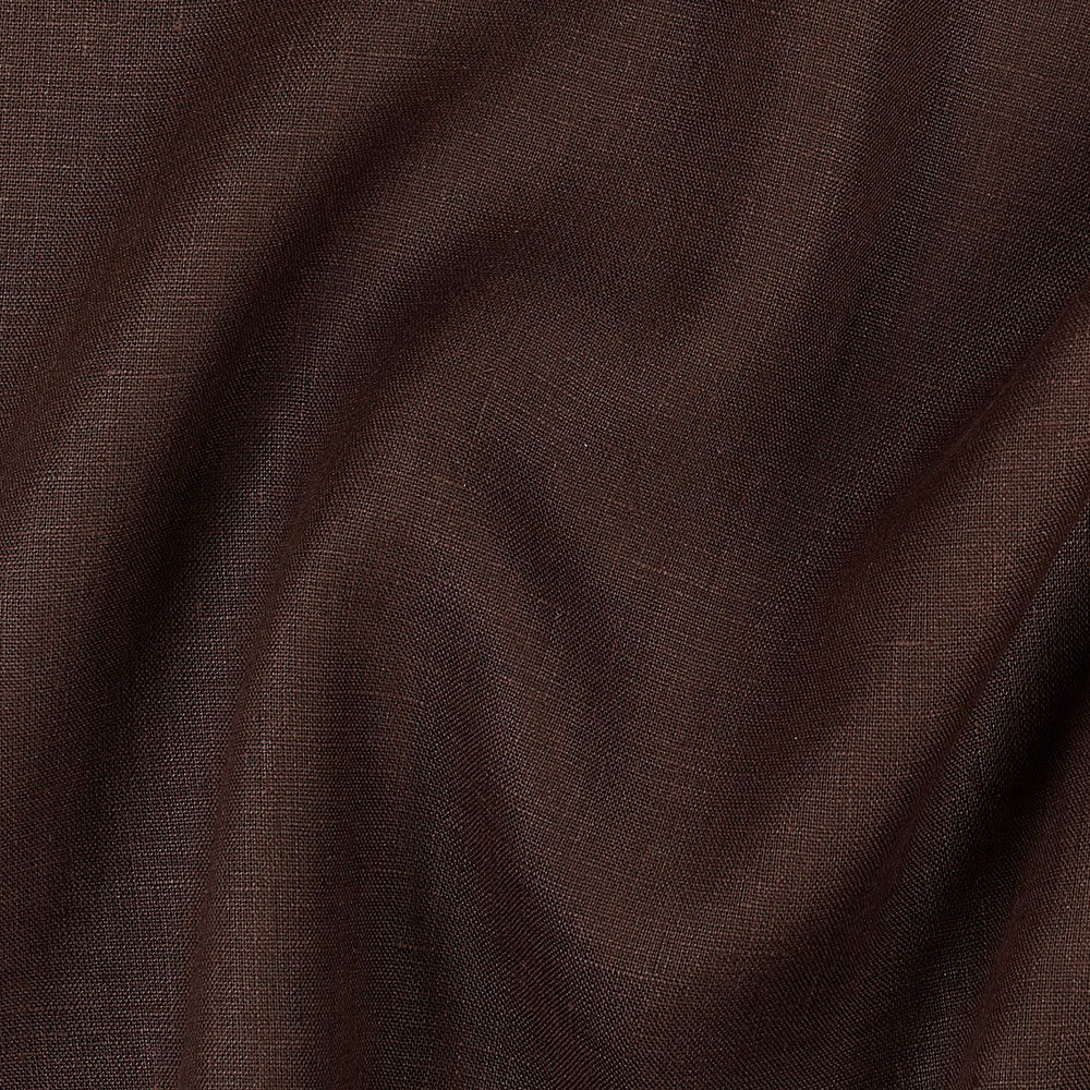 Fabric IL019 100% Linen fabric CHOCOLATE Softened