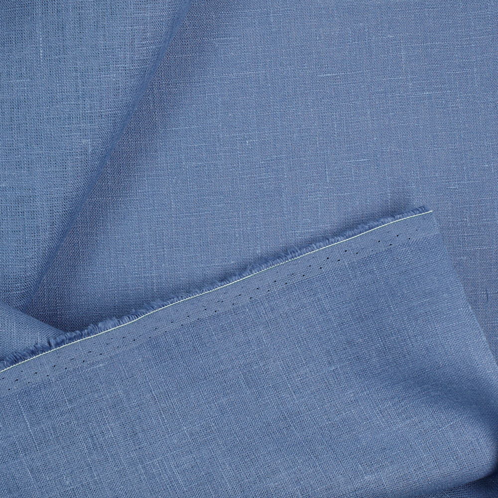 Fabric IL019 100% Linen fabric CORONET BLUE Softened
