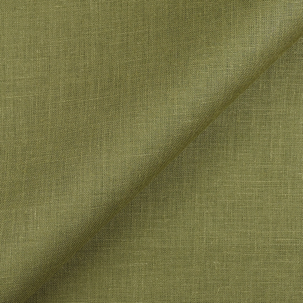 Fabric IL019 100% Linen fabric LODEN GREEN Softened