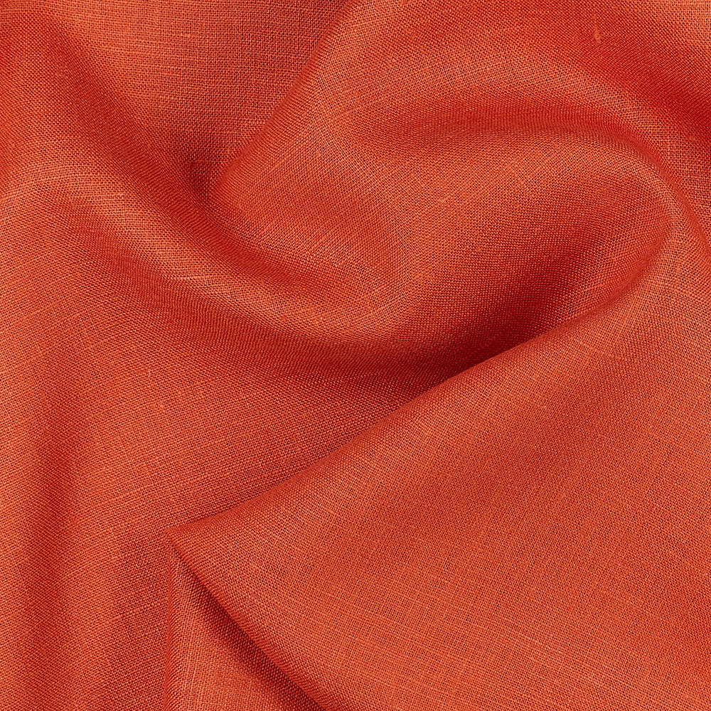 Fabric IL019 100% Linen fabric MECCA ORANGE Softened