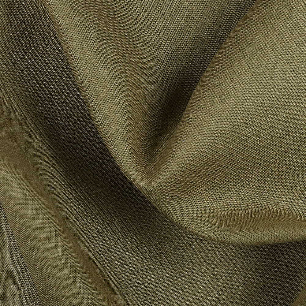 Fabric IL019 All-purpose 100% Linen Fabric Olive Softened
