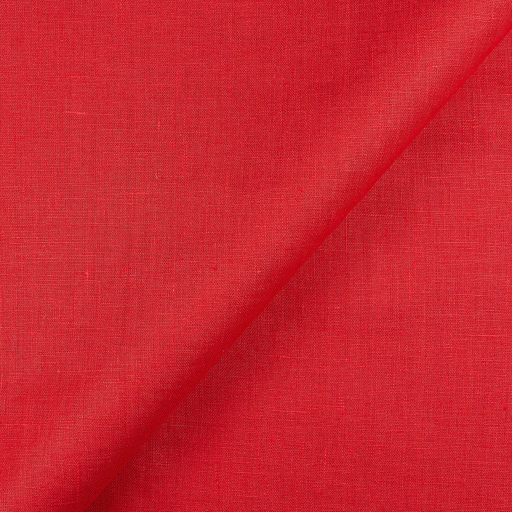 Fabric IL019 All-purpose 100% Linen Fabric Fiery Red Fs Signature Finish