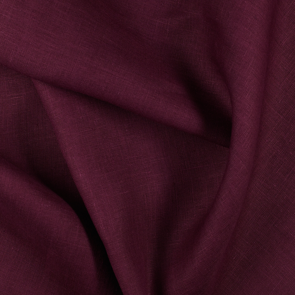 Fabric IL019 All-purpose 100% Linen Fabric Grape Wine Softened