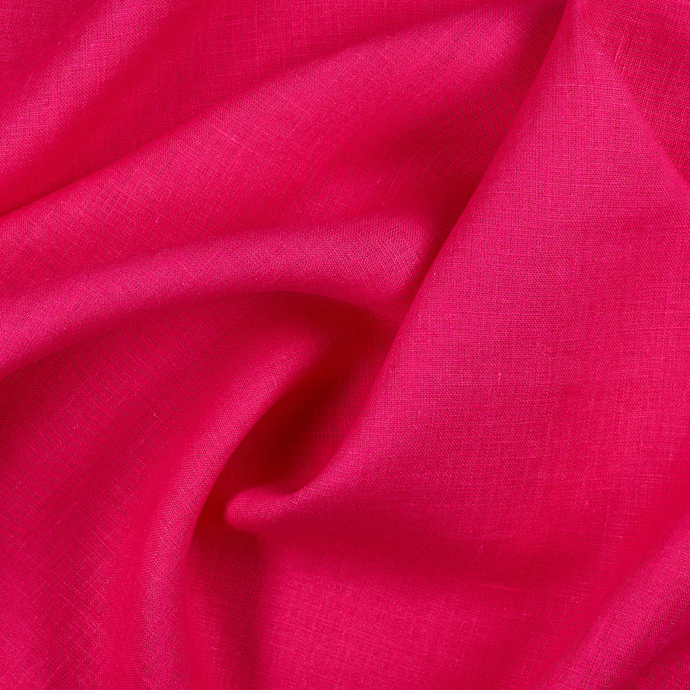 Fabric IL019 All-purpose 100% Linen Fabric Raspberry Fs Signature Finish