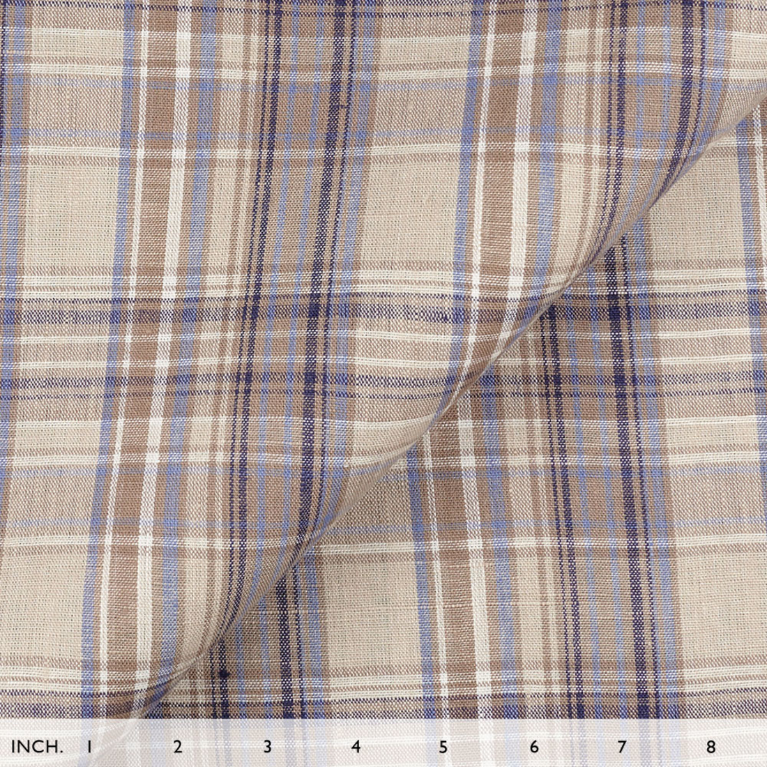 Fabric IL045 100% Linen fabric - 861 PLAID