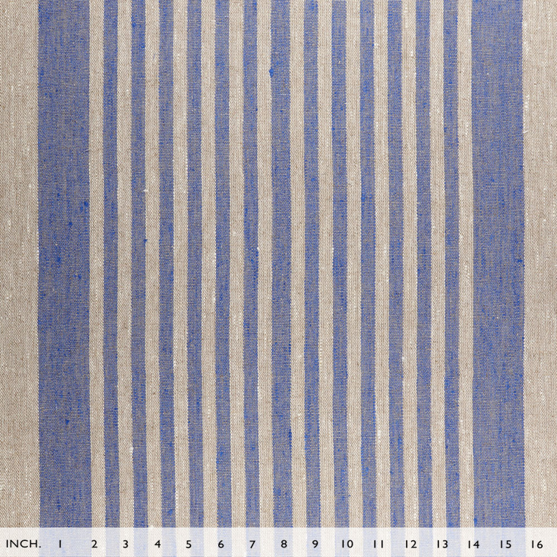 Fabric IL073 100% Linen fabric - 840 BLUE THIN STRIPE