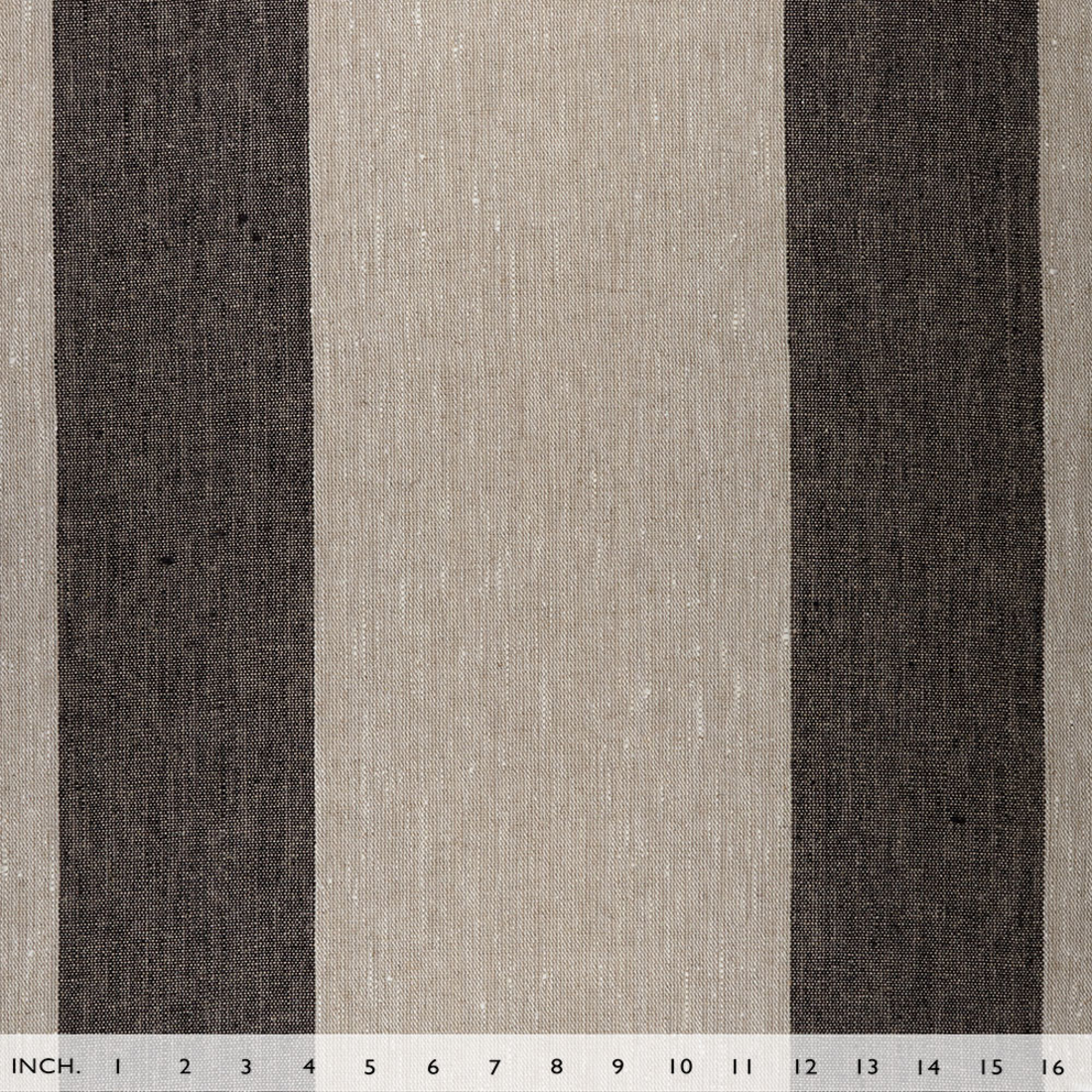 Fabric IL073 100% Linen fabric - 845 BLACK WIDE STRIP