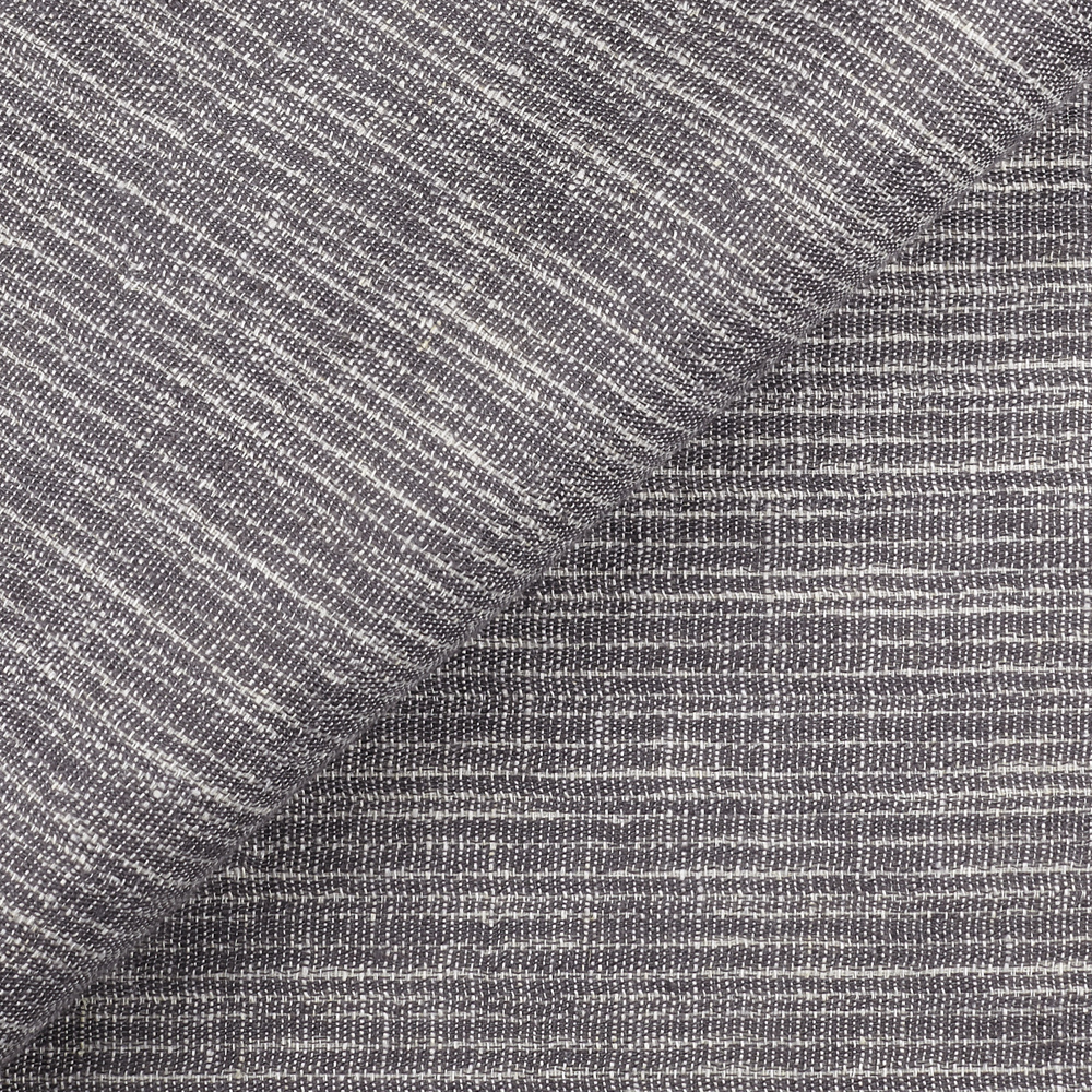 Fabric IL097 100% Linen fabric ASPHALT / WHITE - BREEZE FS Signature Finish
