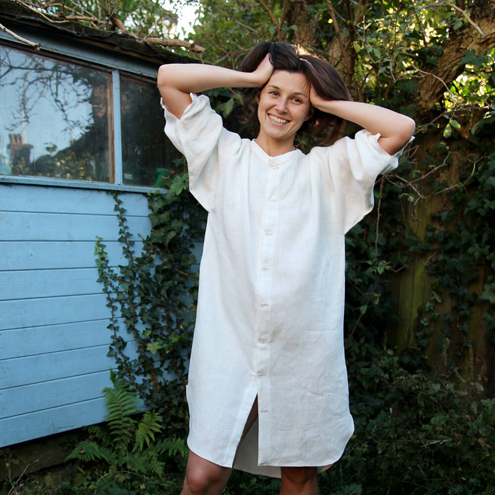 Fabrics-store.com: Drew — Linen Tunic Dress, Type - PDF